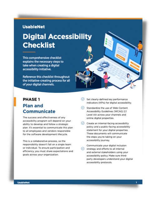 Digital & Website Accessibility Checklist | Usablenet